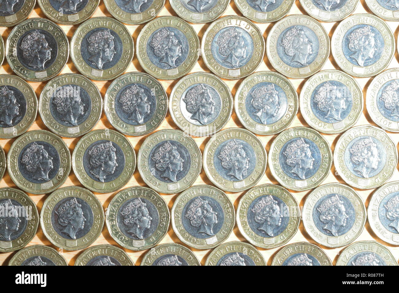 The new shaped 12 sided £1 coin that came into effect from 2017 in the ...