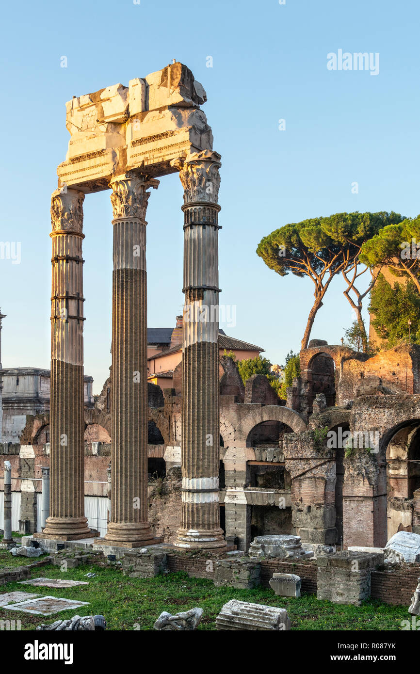 Early morning, looking across The Roman, Forum of Caesar, an extension ...