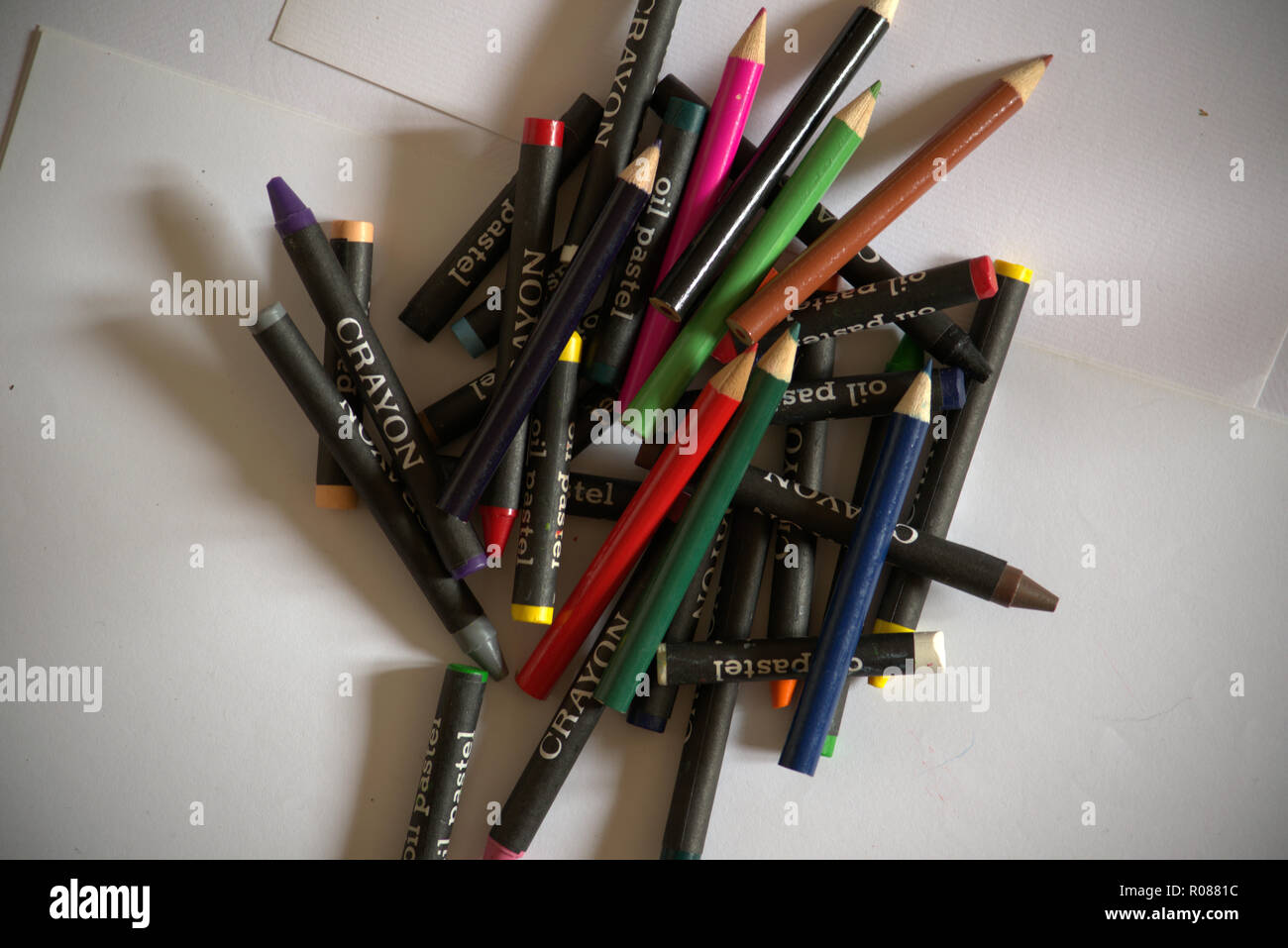 Colorful drawing materials hi-res stock photography and images - Alamy