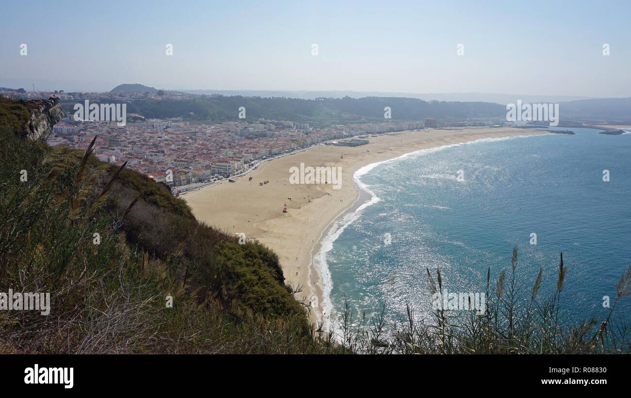 small village of nazare the the portuguese atlantic coast Stock Photo ...