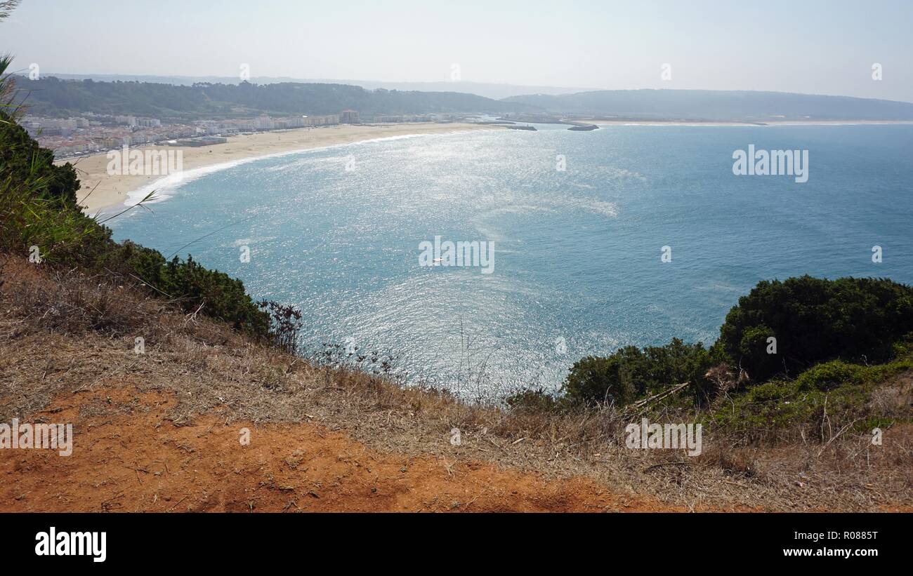 small village of nazare the the portuguese atlantic coast Stock Photo ...