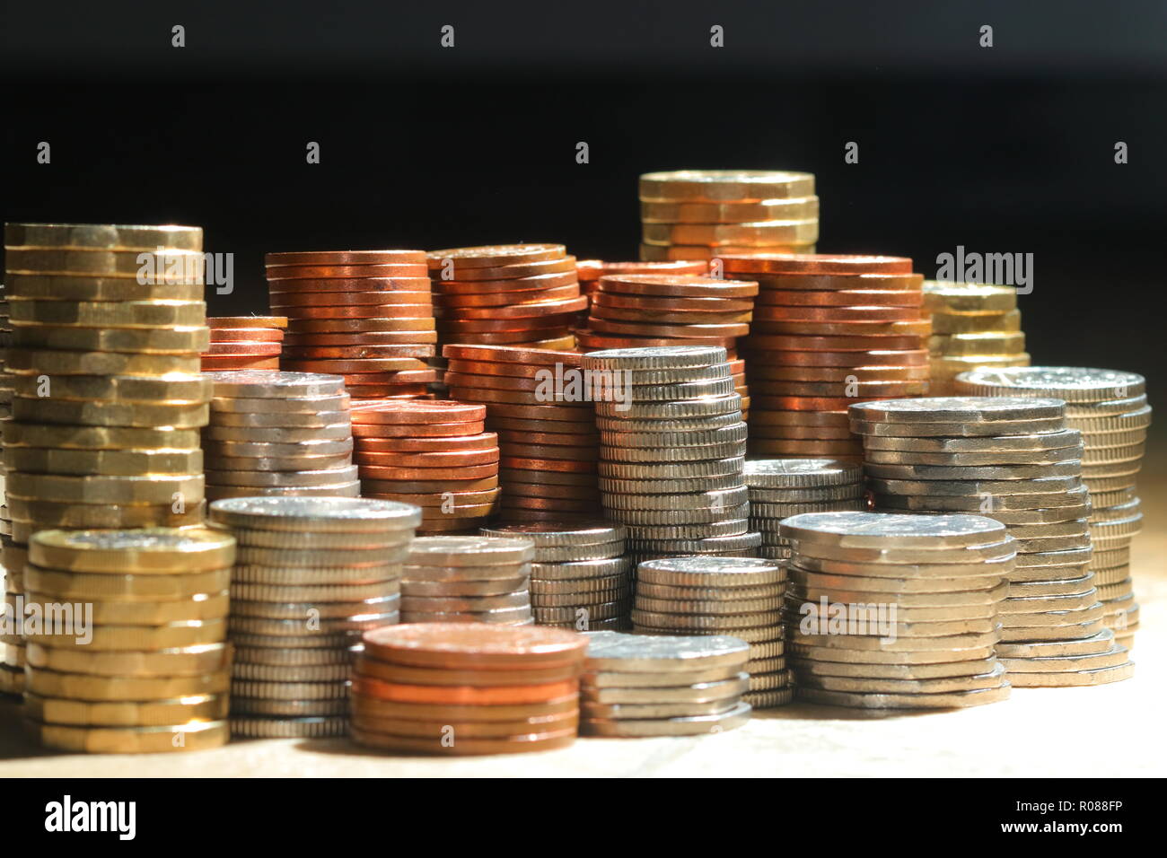 A collection of mixed British coins currently in use in 2018 Stock ...