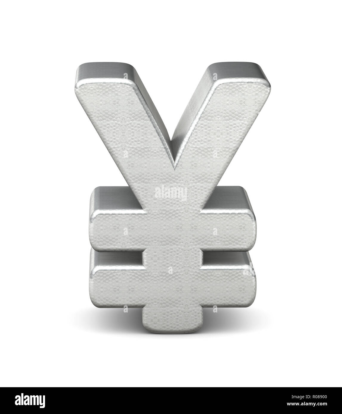 symbol renminbi yen silver 3d structure Stock Photo - Alamy