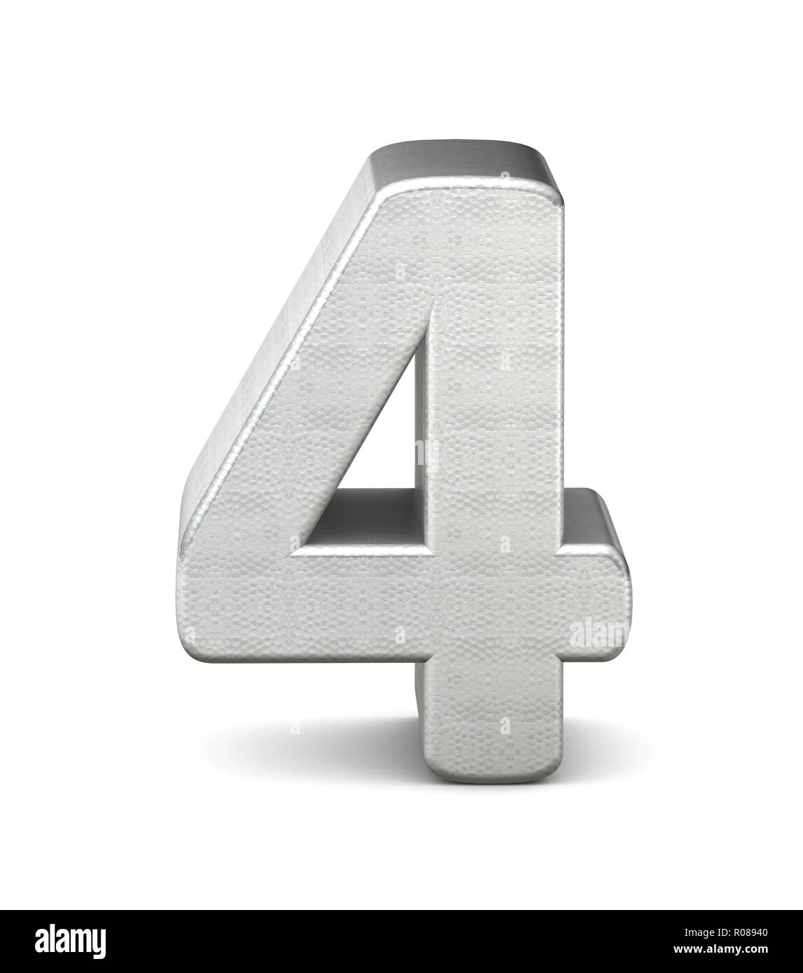 Number 3d silver structure Cut Out Stock Images & Pictures - Alamy