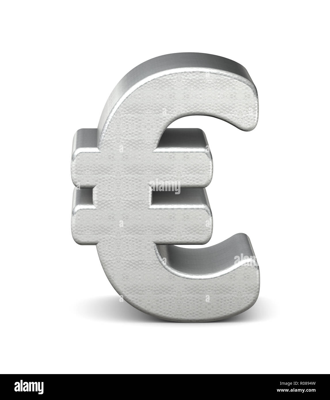 symbol euro silver 3d structure Stock Photo - Alamy