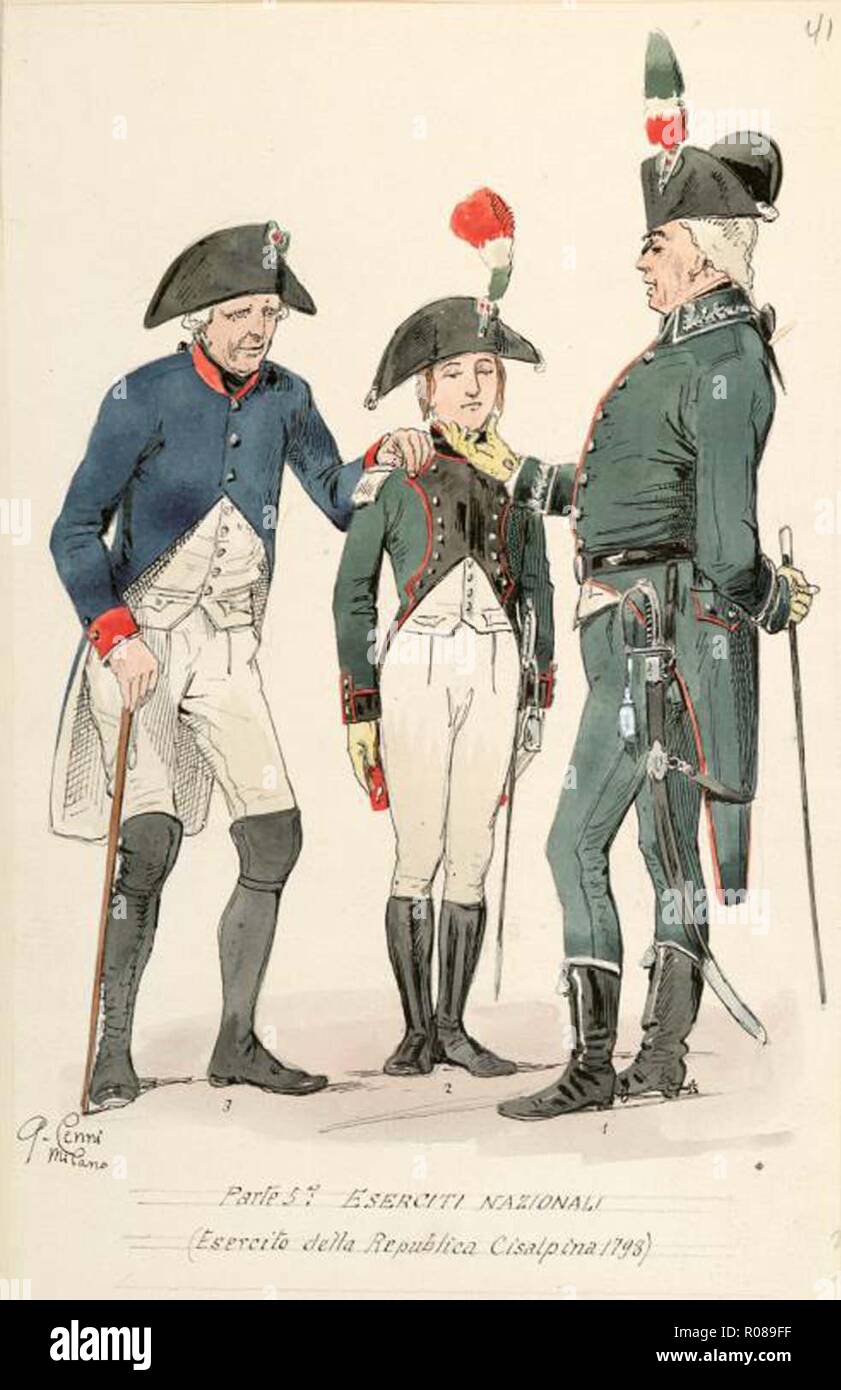 vintage artwork of a soldier or soldiers in the italian army Stock ...