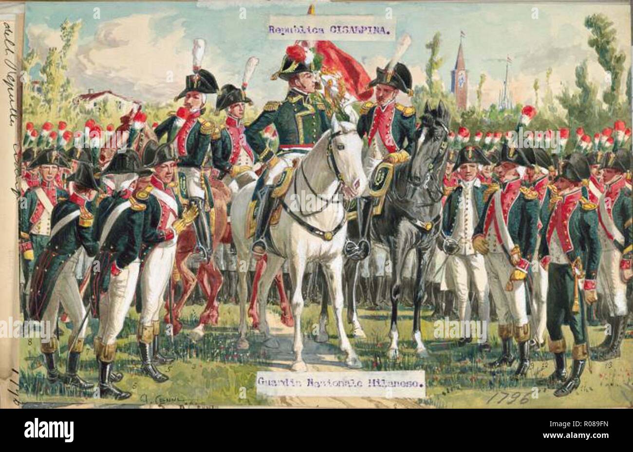 vintage artwork of a soldier or soldiers in the italian army Stock ...