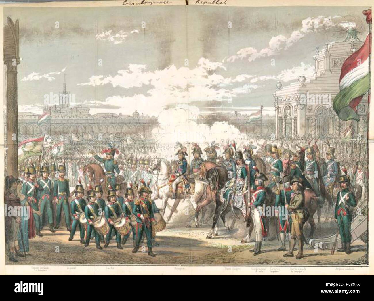 vintage artwork of a soldier or soldiers in the italian army Stock ...