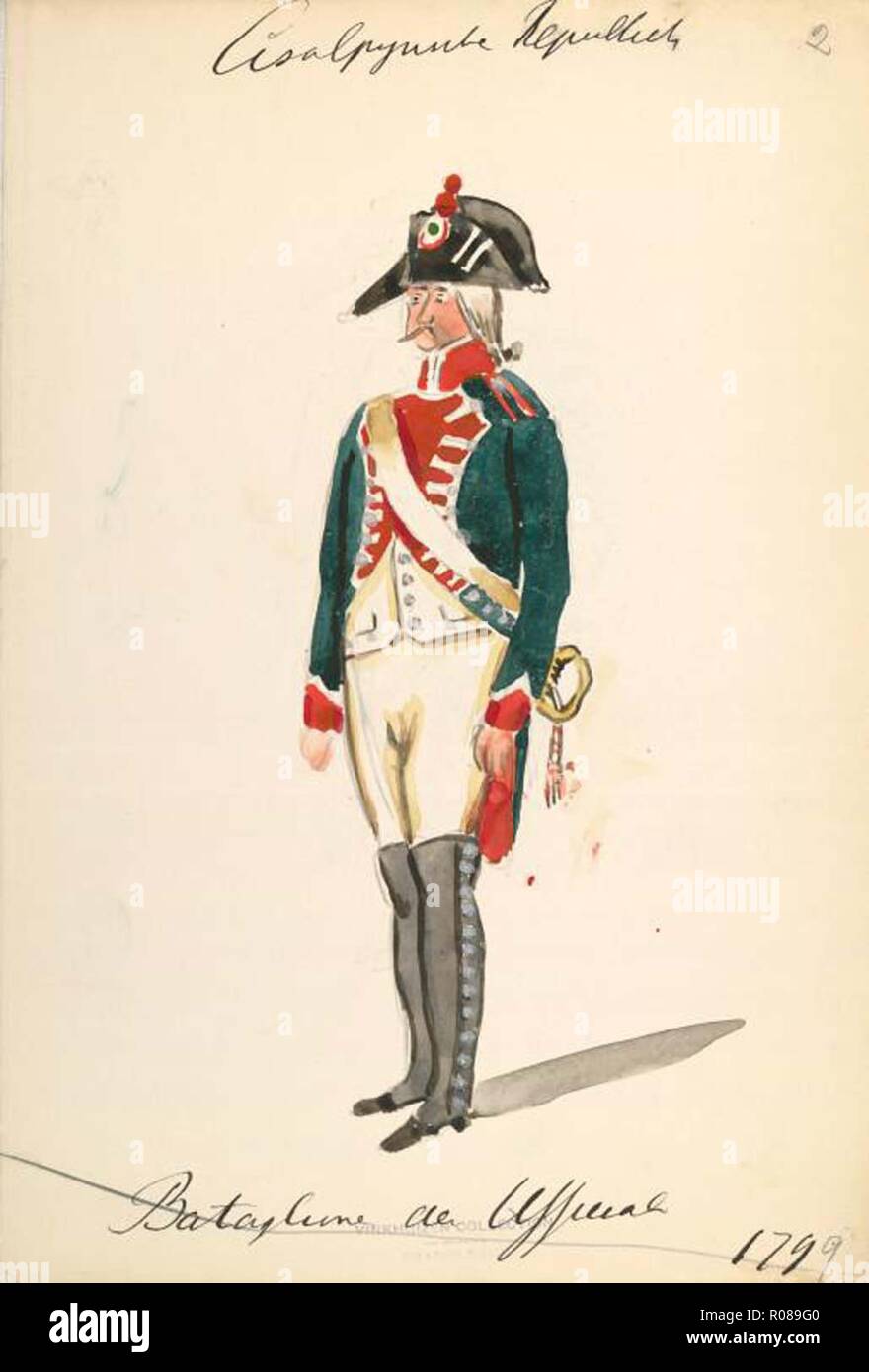 vintage artwork of a soldier or soldiers in the italian army Stock ...