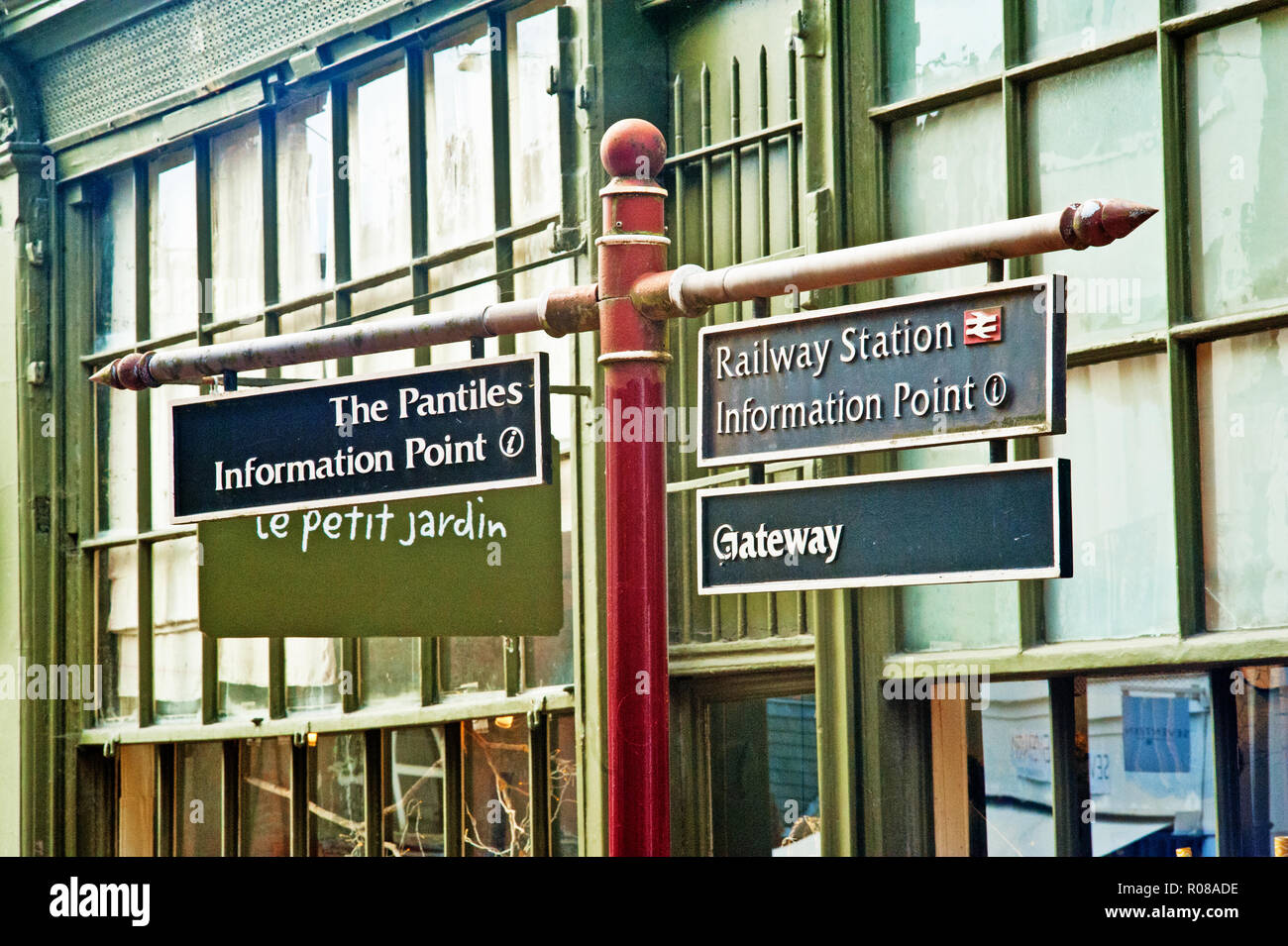 Tourist Information signs Tunbridge Wells, Kent, England Stock Photo ...