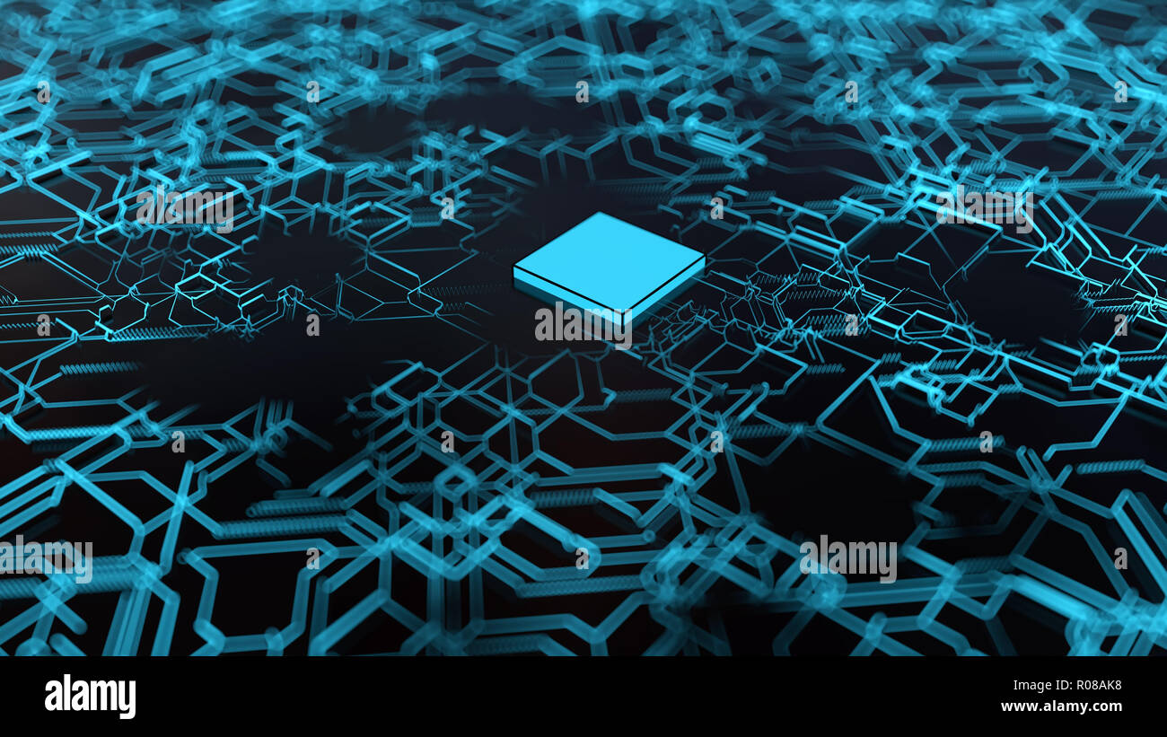 blue circuit board Stock Photo - Alamy