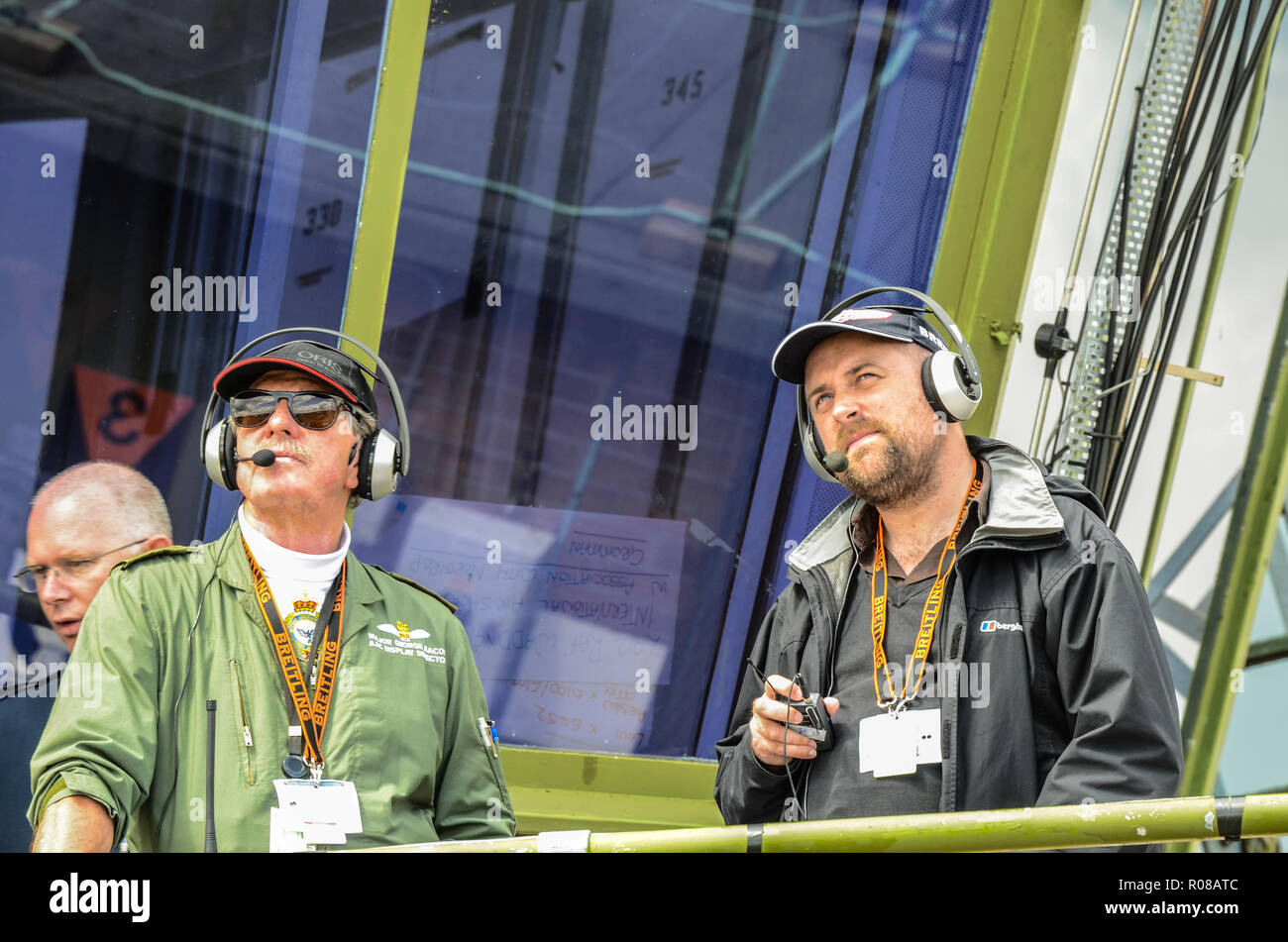 RAF Waddington Airshow commentators Major Roger Bacon and Ben Dunnell ...