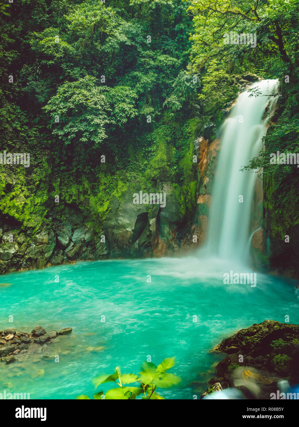 Waterfall in tropical forest, blue water Stock Photo - Alamy