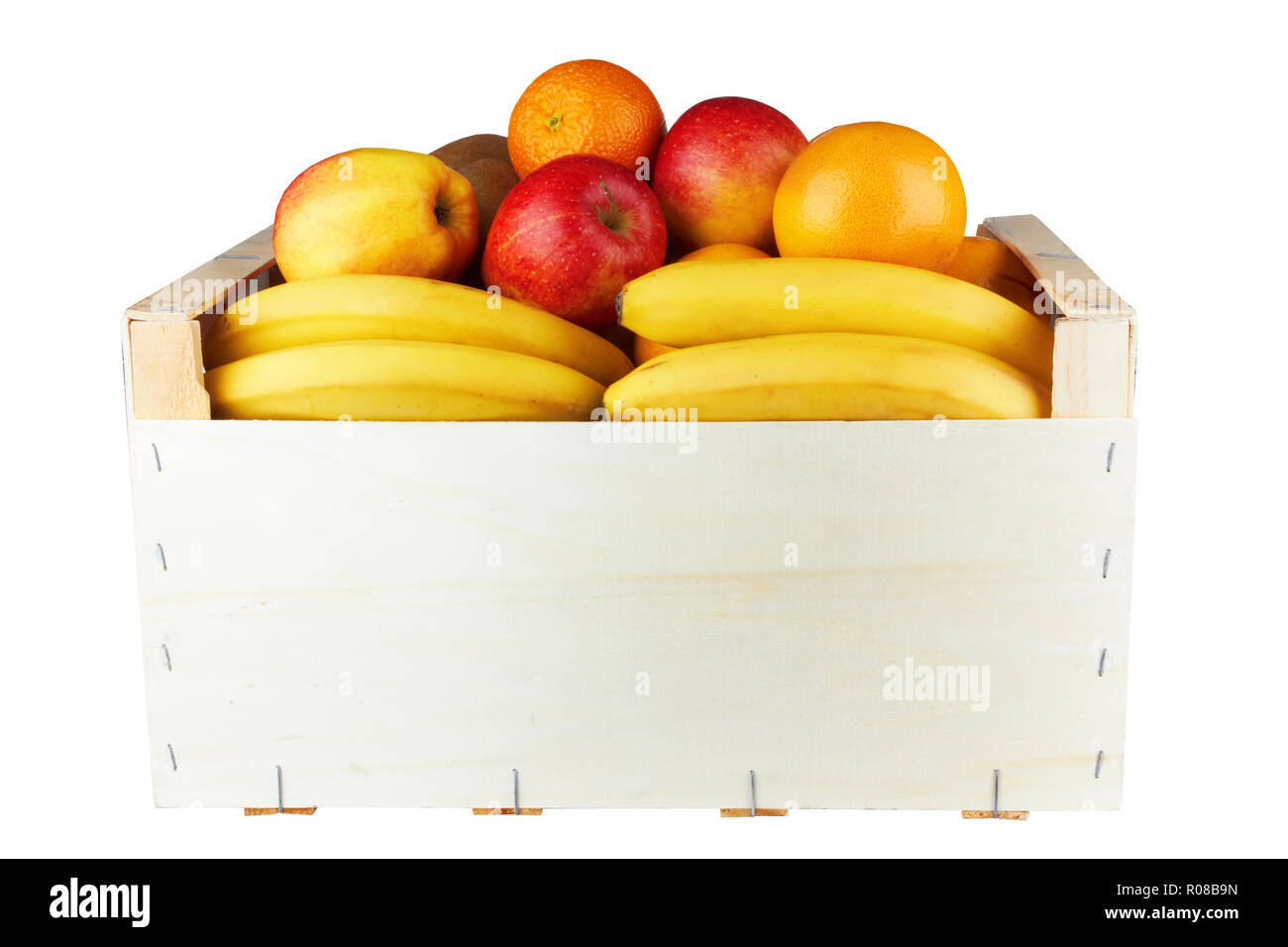 wooden box with fresh fruit Stock Photo - Alamy