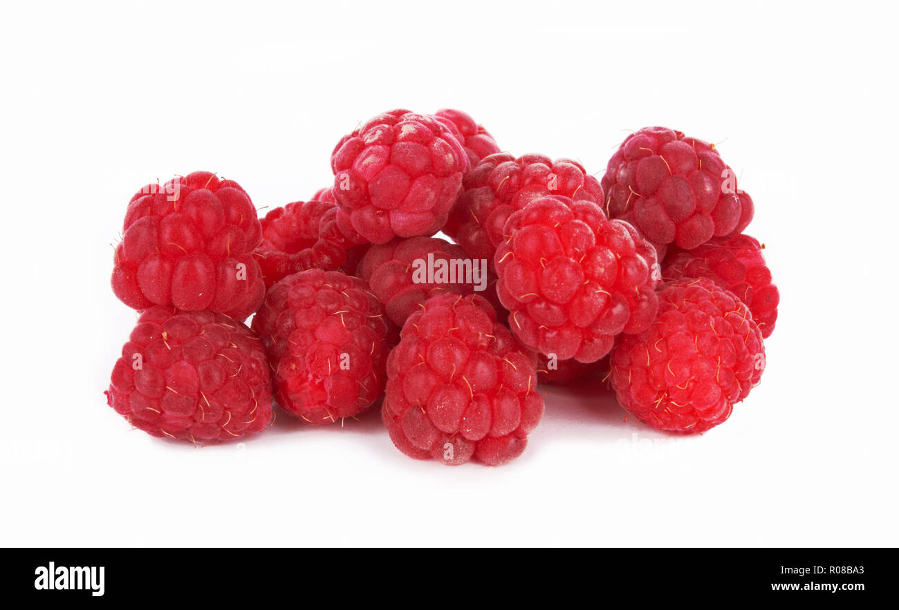 Sweet raspberry on white Stock Photo - Alamy