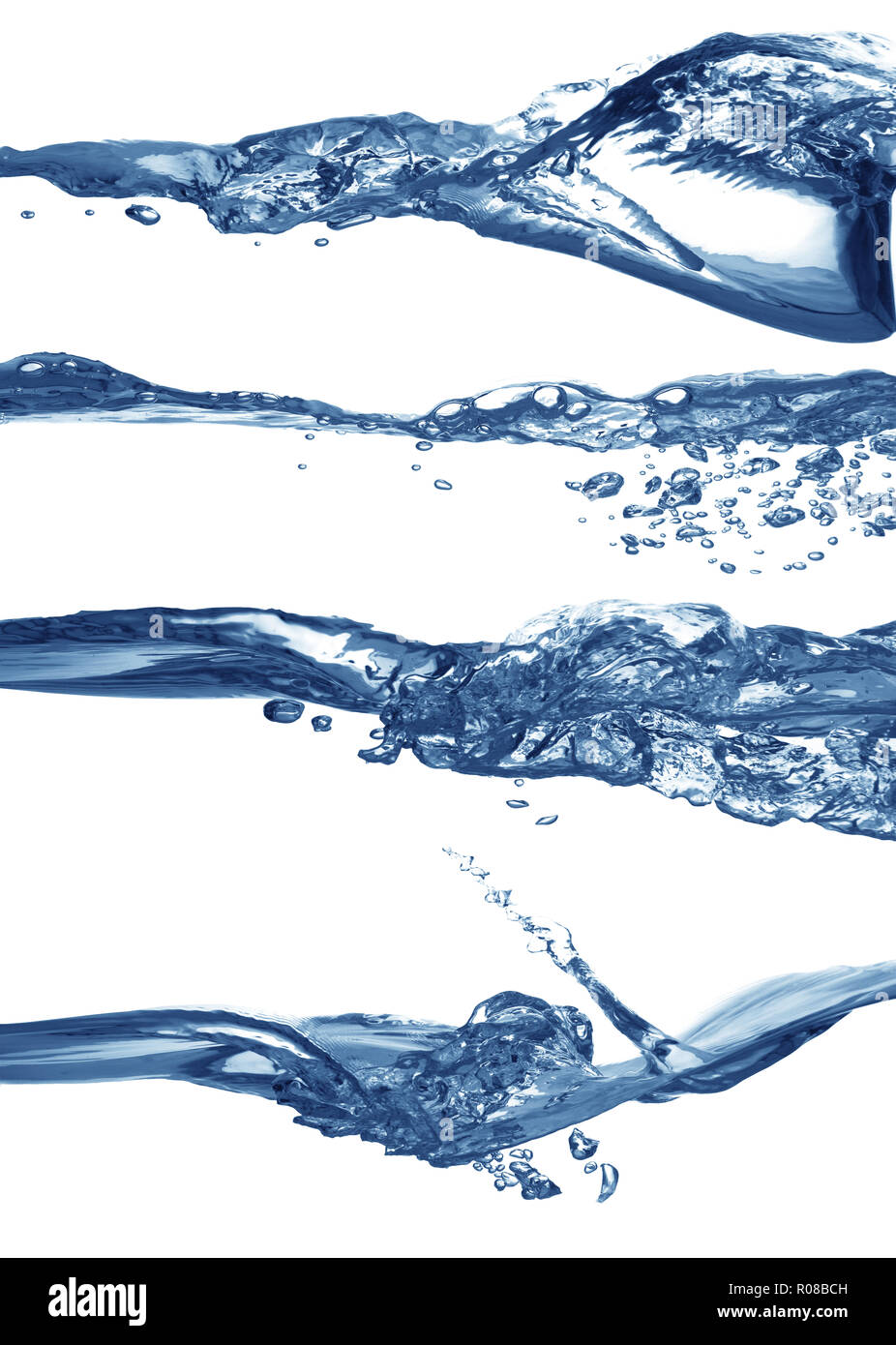 Set of water splashing isolated on white background Stock Photo - Alamy