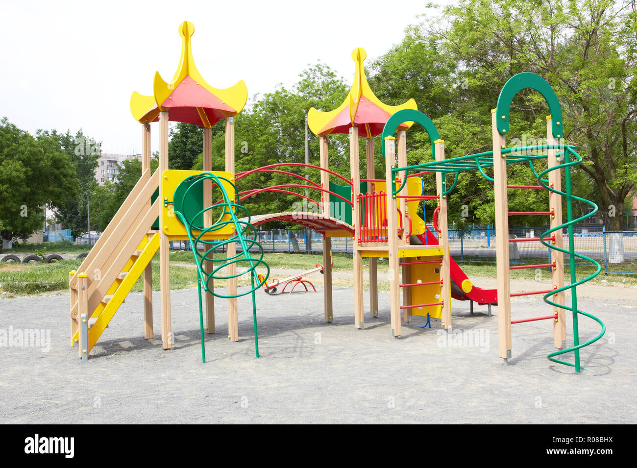 Colorful playground area in summer hi-res stock photography and images ...