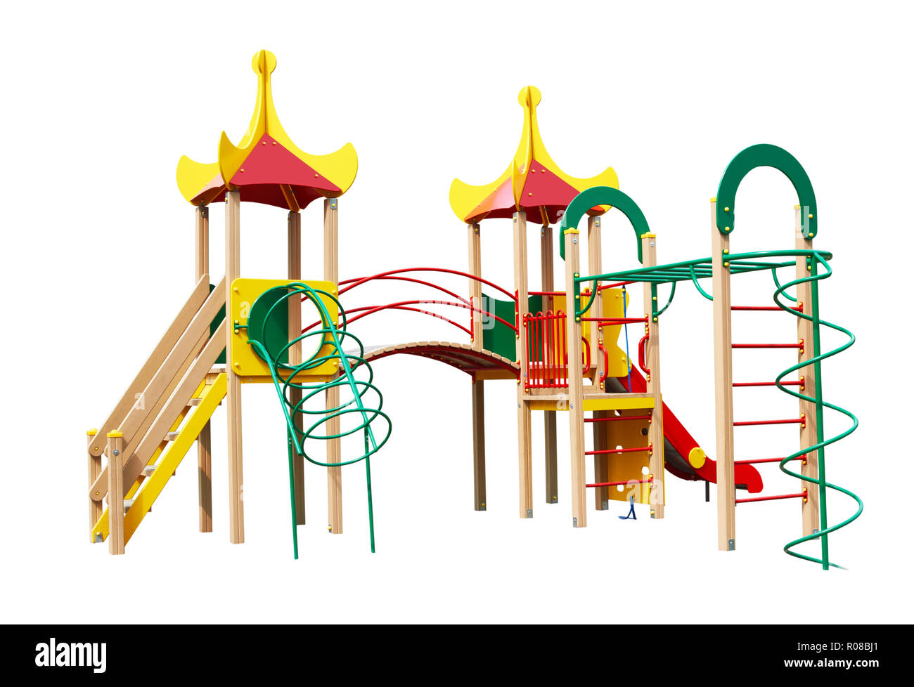 Colorful playground for children. Isolated on white Stock Photo - Alamy