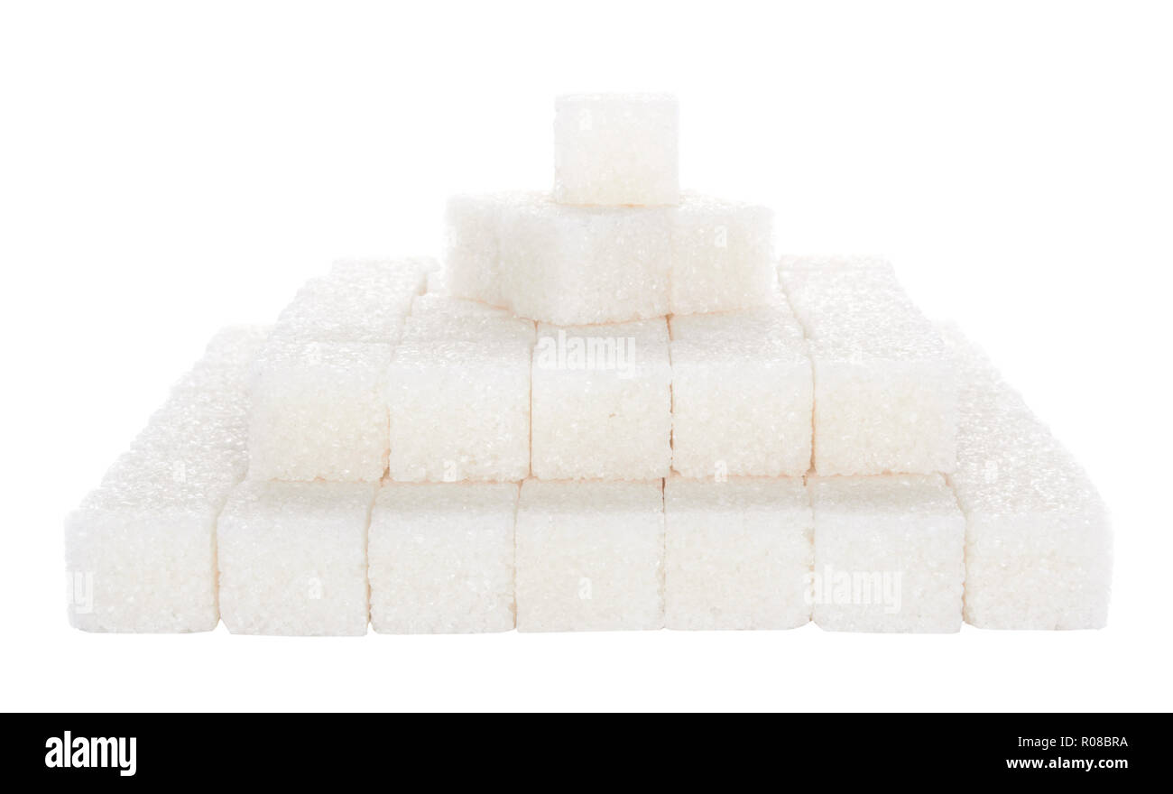 Pile refined sugar cubes Cut Out Stock Images & Pictures - Alamy
