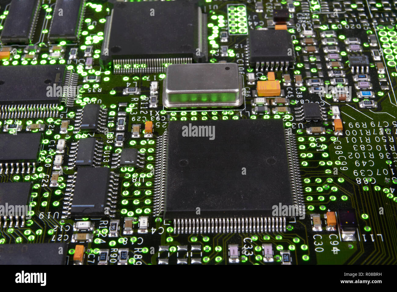 electronic circuit board with processor Stock Photo - Alamy