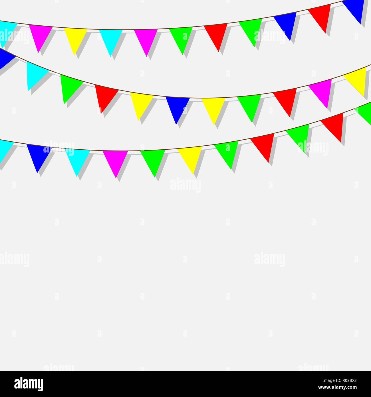 Garland with colorful pennants. Design celebration, Flag background ...