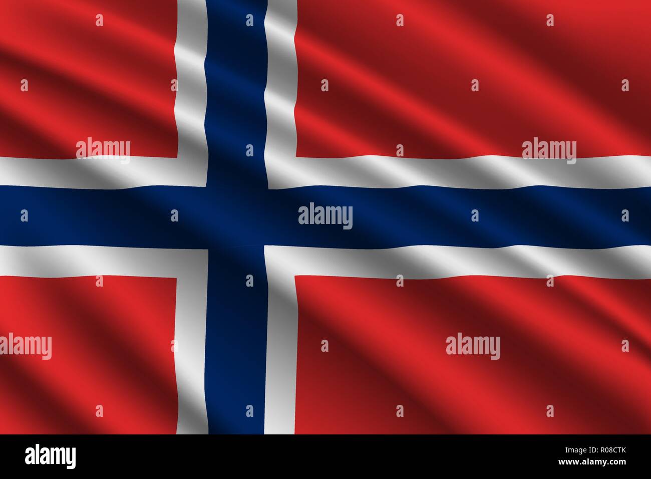 Flag norway flying in Stock Vector Images - Alamy