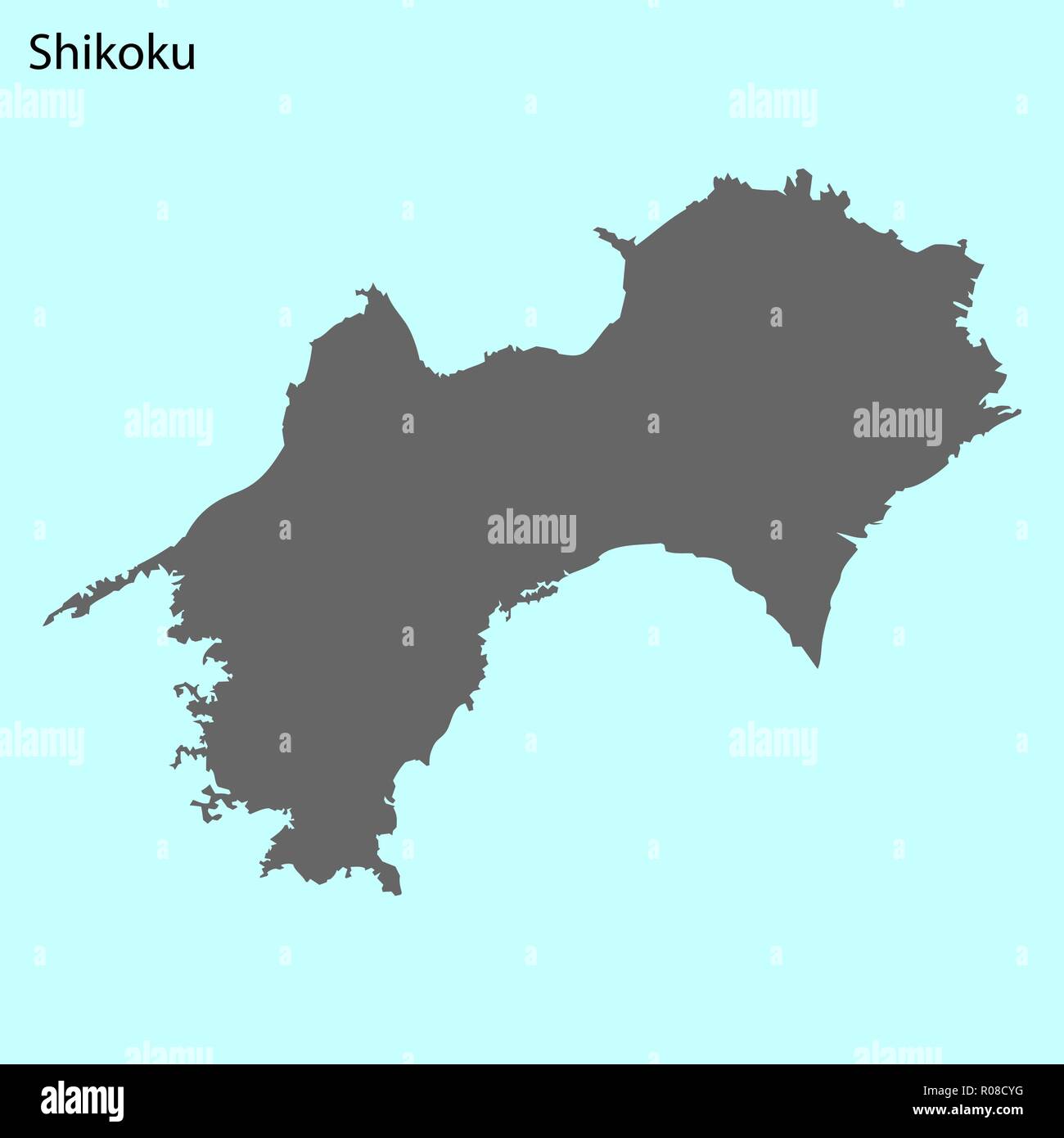 Shikoku map hi-res stock photography and images - Alamy