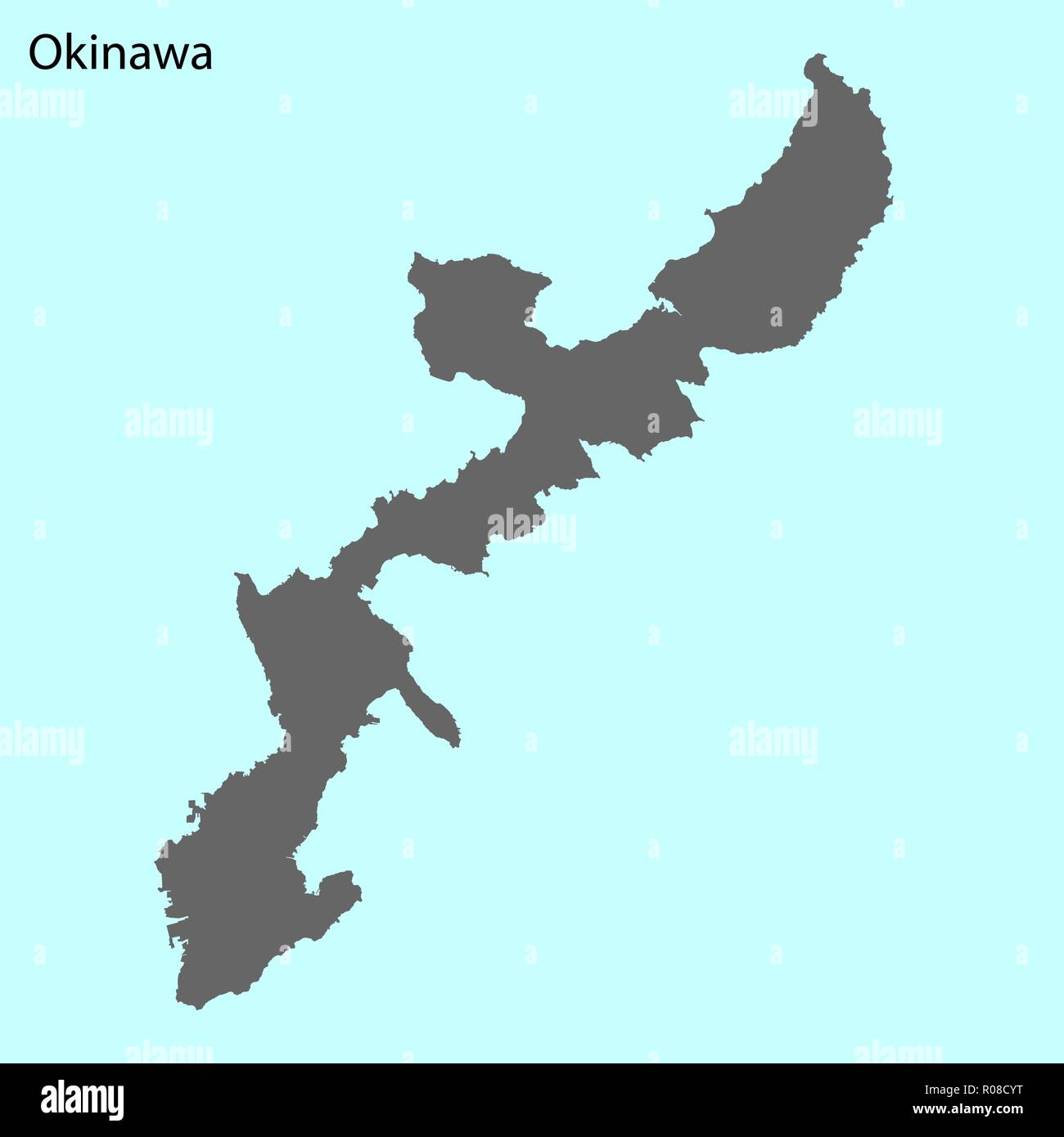 Okinawa island map vector vectors hi-res stock photography and images ...