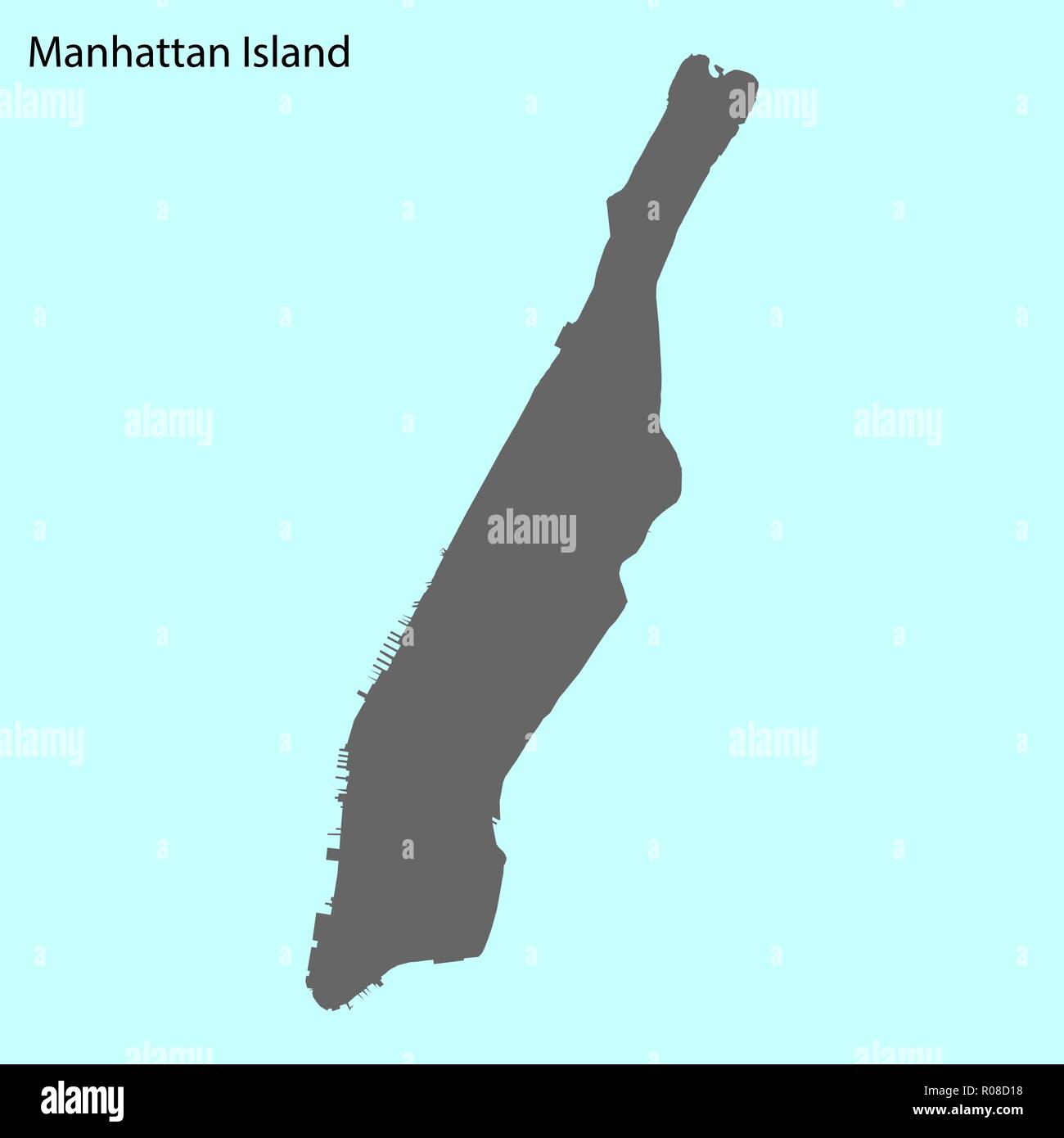 Manhattan island map hi-res stock photography and images - Alamy