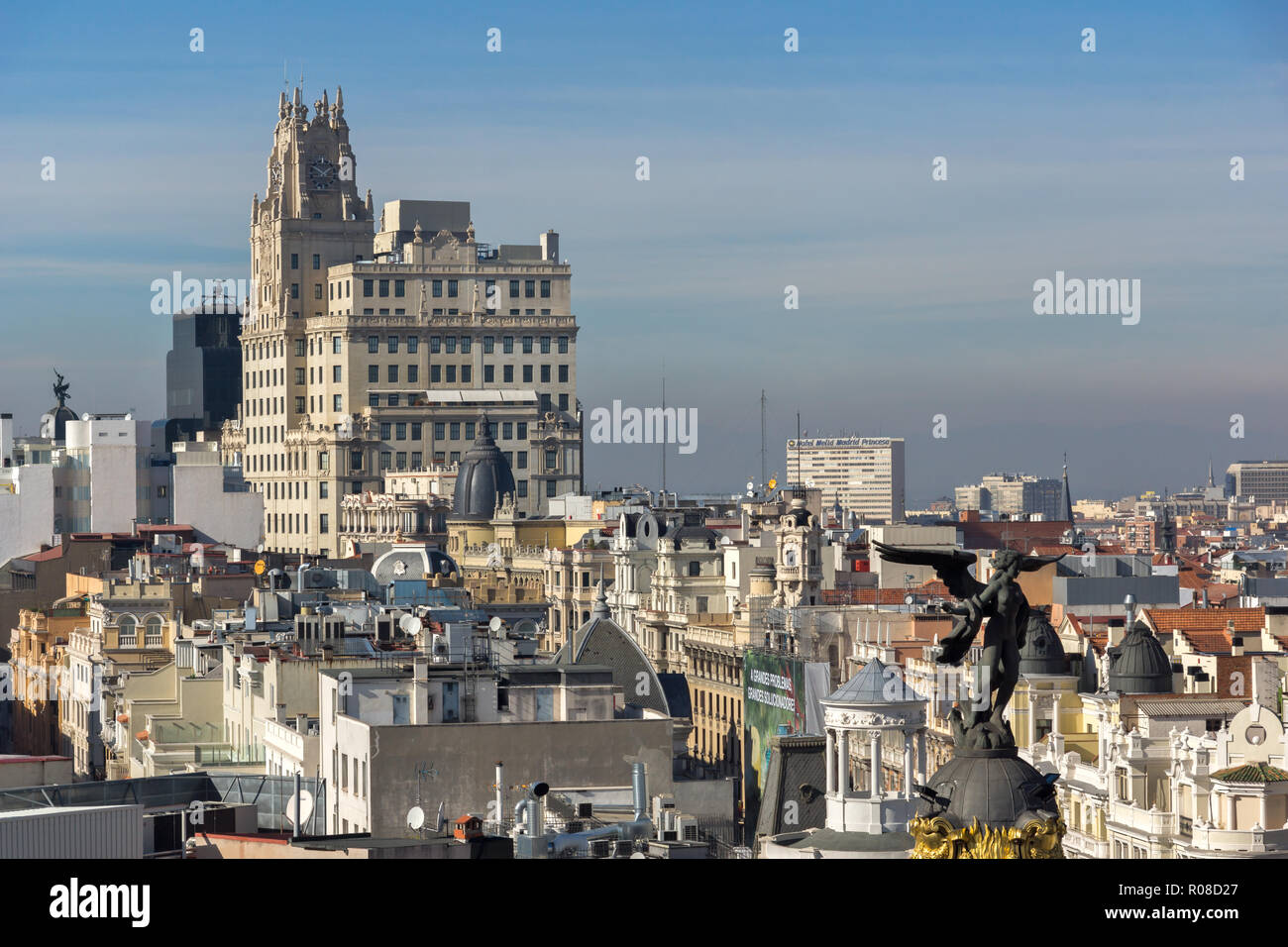 MADRID, SPAIN - JANUARY 24, 2018: Amazing Panoramic view of city of ...