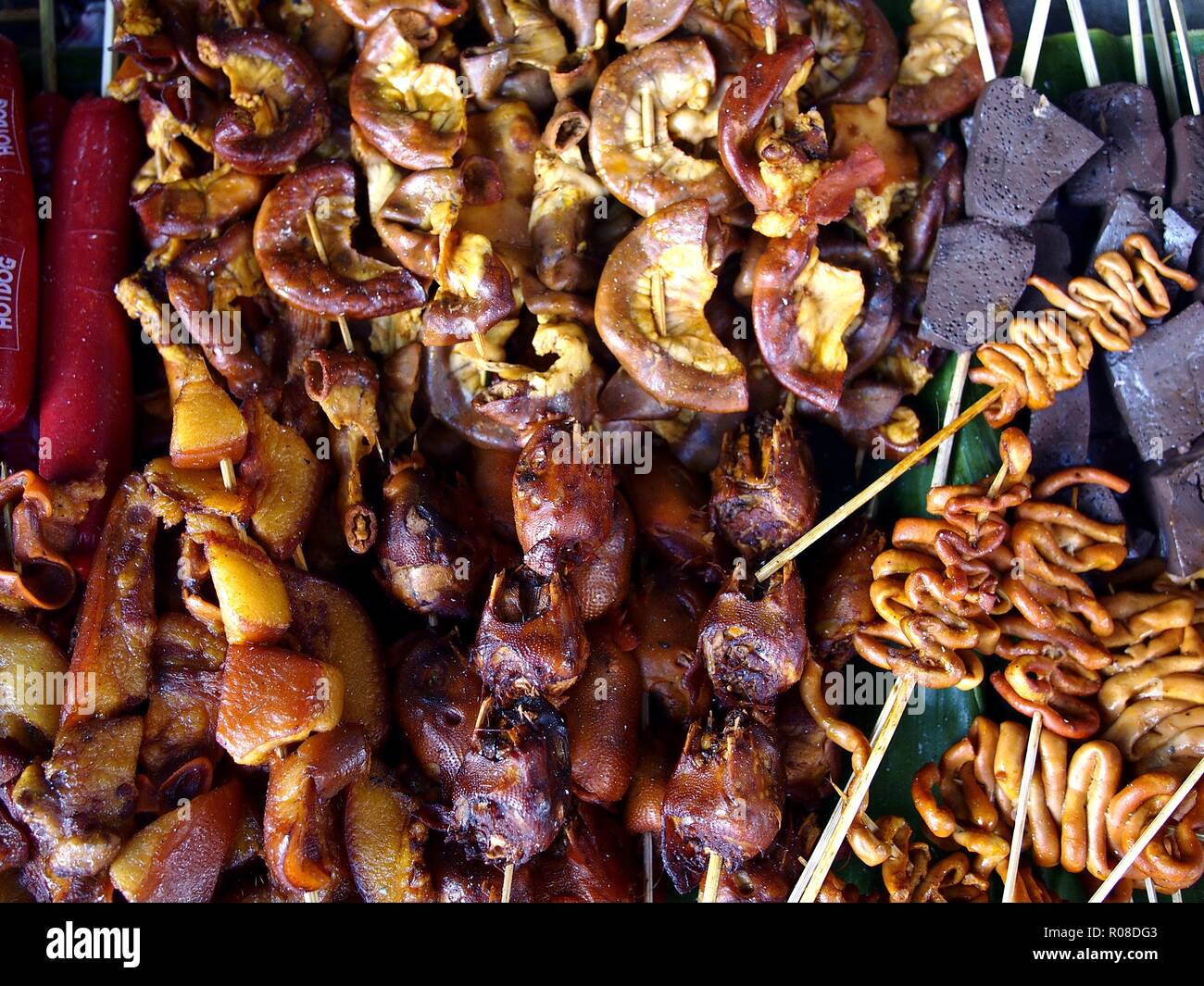 Photo of grilled chicken and pork innards Stock Photo - Alamy