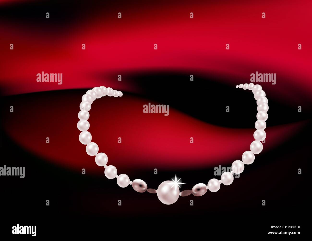 Pearl necklace pearls Stock Vector Images - Alamy