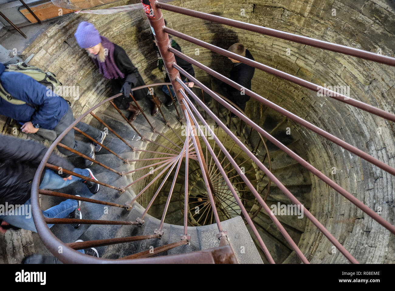 Spiral stairs of ancient palace in Saint Petersburg, Russia Stock Photo ...
