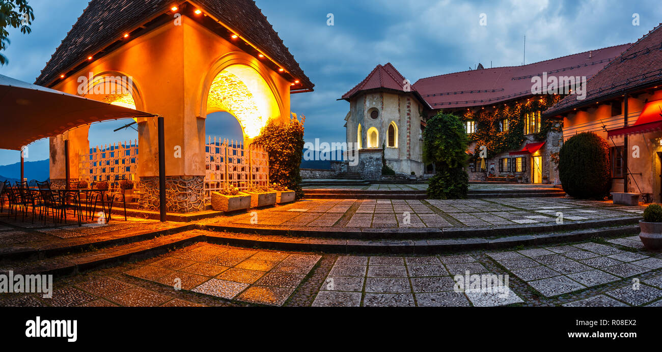 BLED, SLOVENIA - JULY 02, 2015: Bled Castle (Blejski grad) in Bled ...