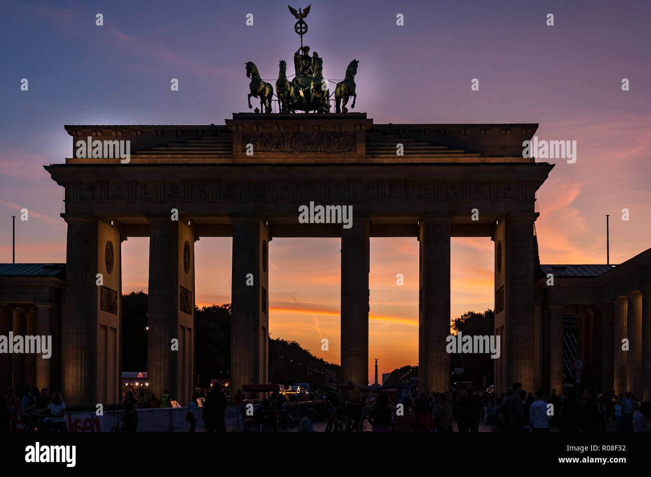 the silouhette Branderburg gate in Berlin, Germany Stock Photo - Alamy