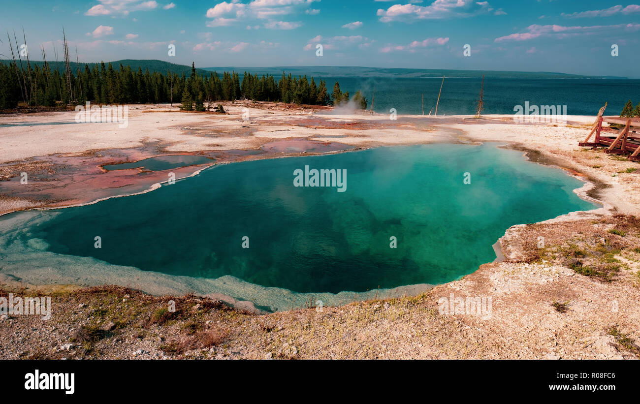 Geyser Pool, Yellowstone Stock Photo - Alamy