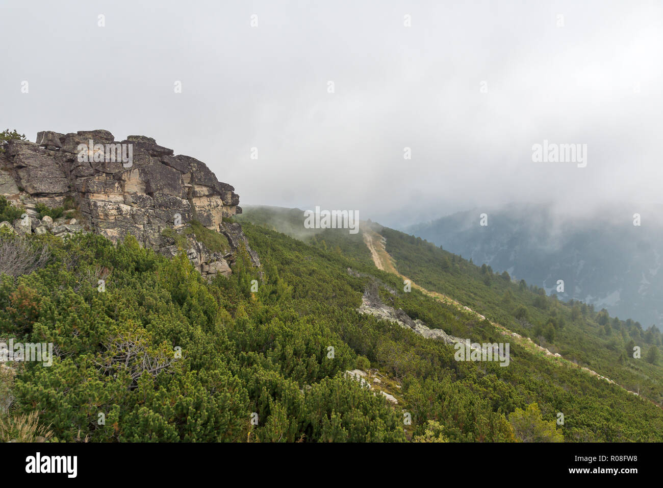 Landscape from Route to climbing Musala peak, Rila mountain, Bulgaria ...