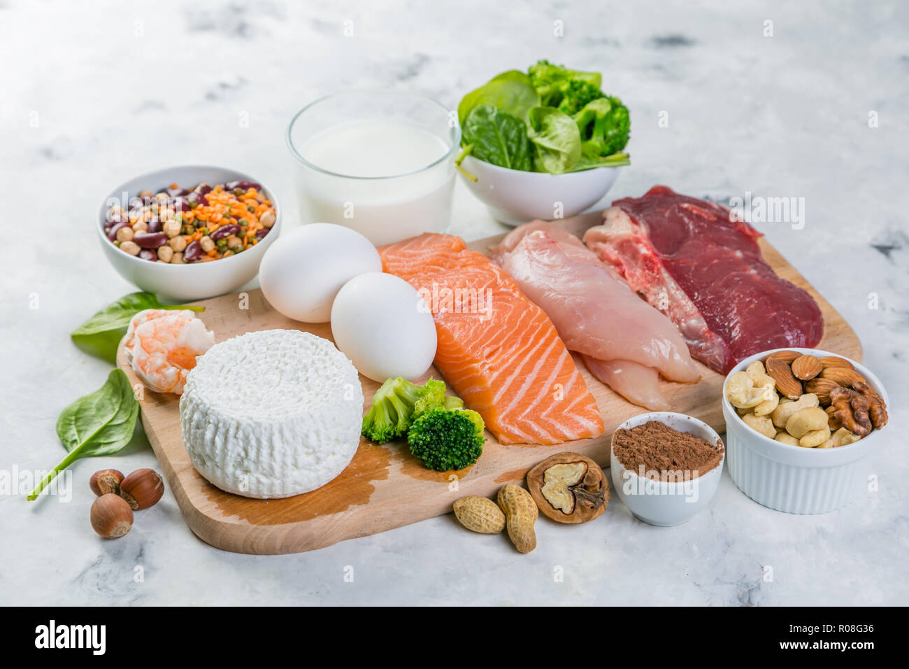 Selection on vegetarian and animal origin protein sources, copy space ...