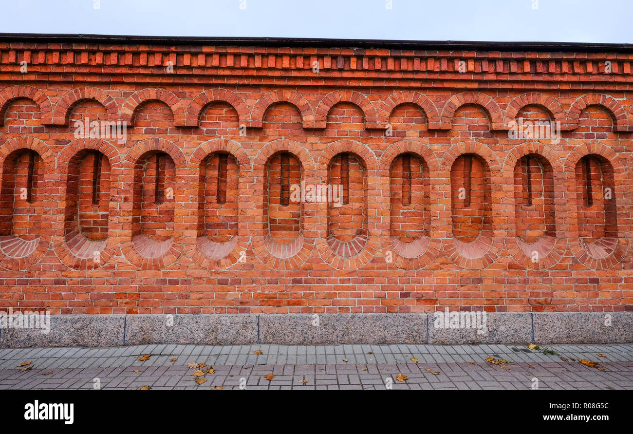Brick wall of ancient building in Saint Petersburg, Russia Stock Photo ...
