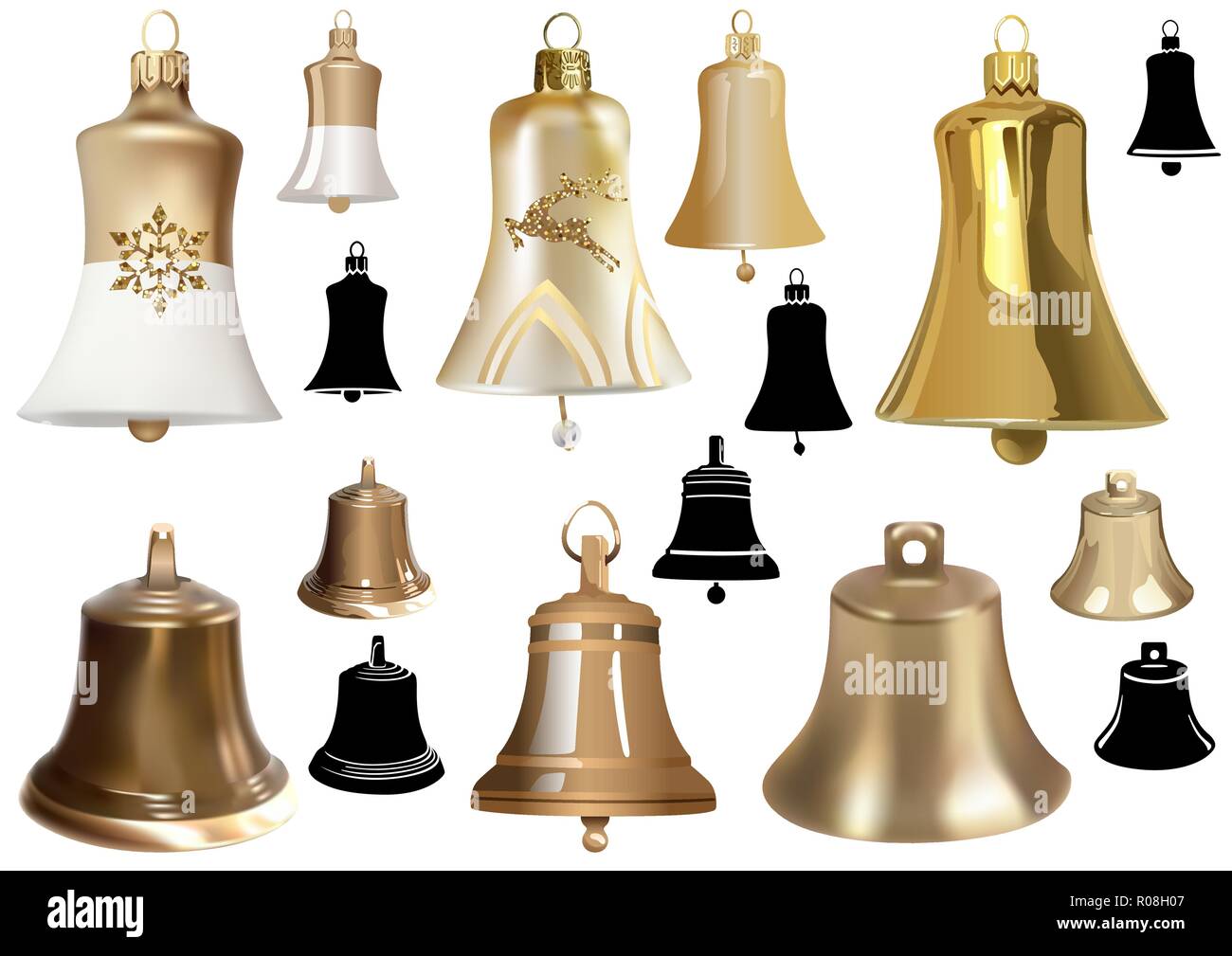 Set of Bells as Elements of Christmas Design Stock Vector Image & Art ...