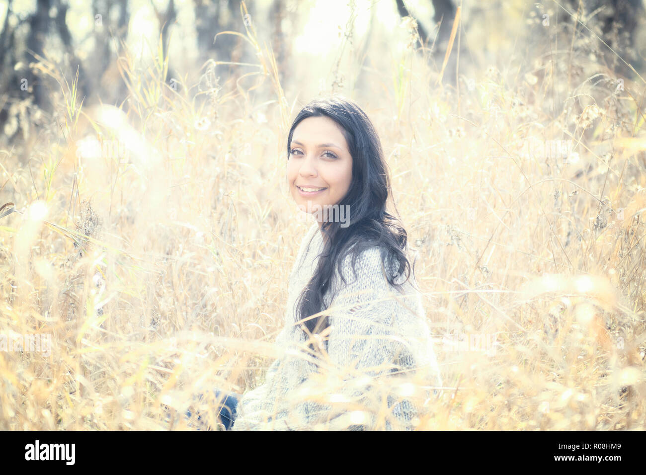 Beautiful Young Hispanic, American Indian, Multi-racial Woman Portrait ...