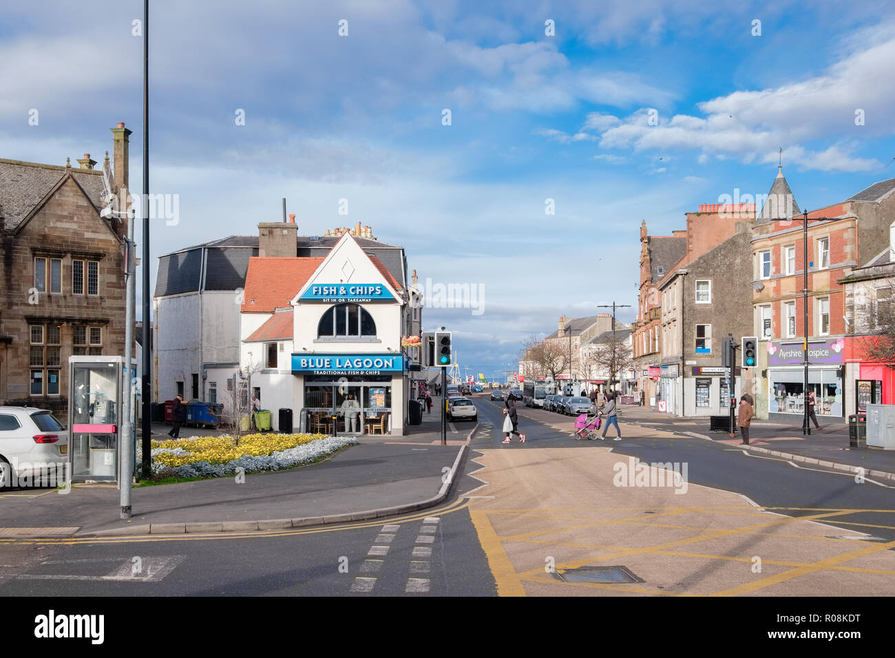 Largs, Scotland, UK - October 31, 2018: Main Street largs looking West ...