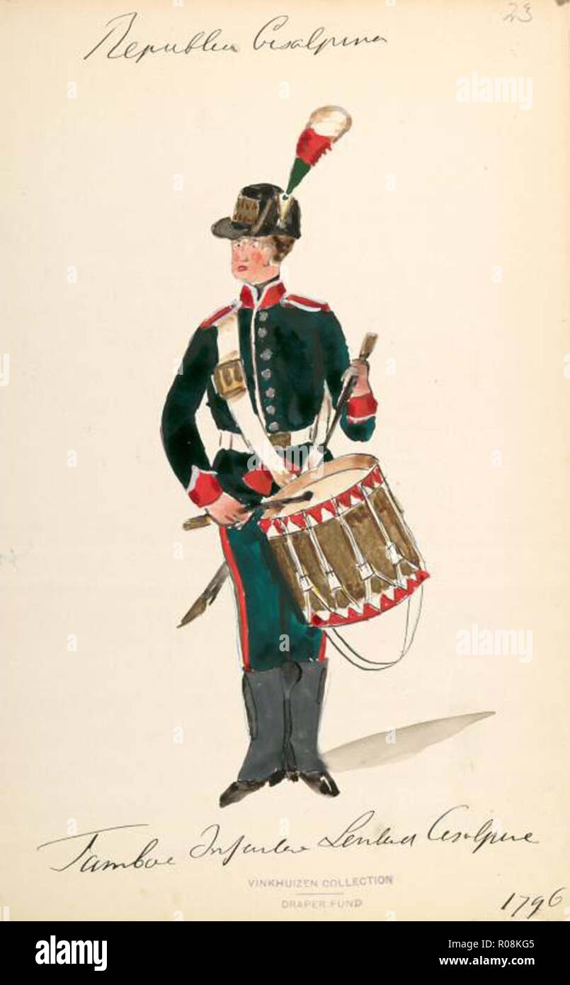 vintage italian army illustration Stock Photo - Alamy