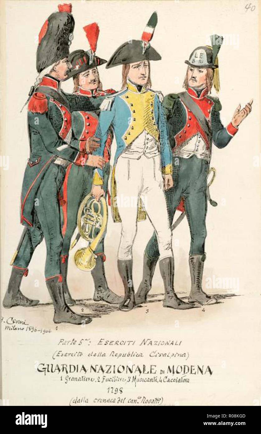 vintage italian army illustration Stock Photo - Alamy