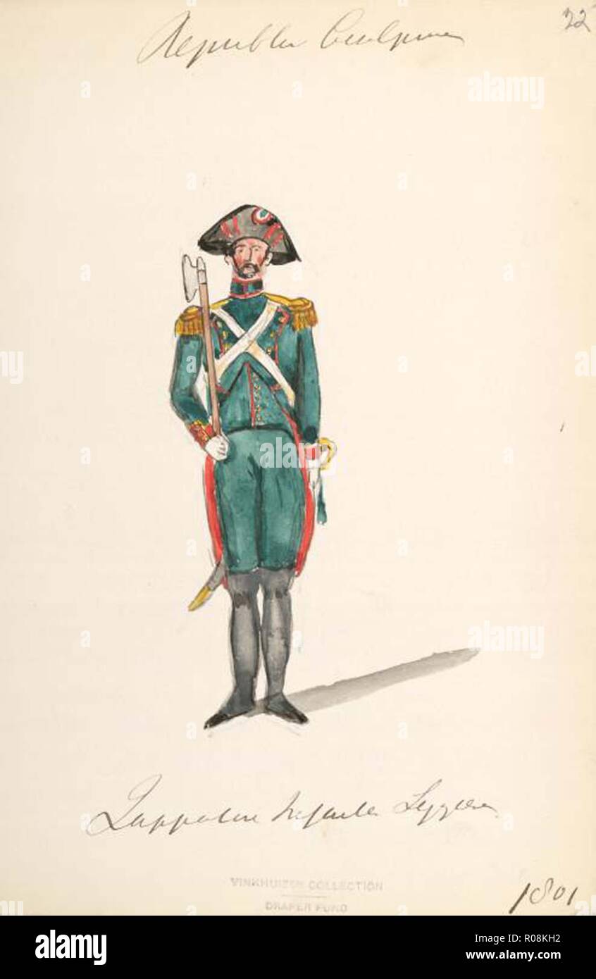 vintage italian army illustration Stock Photo - Alamy