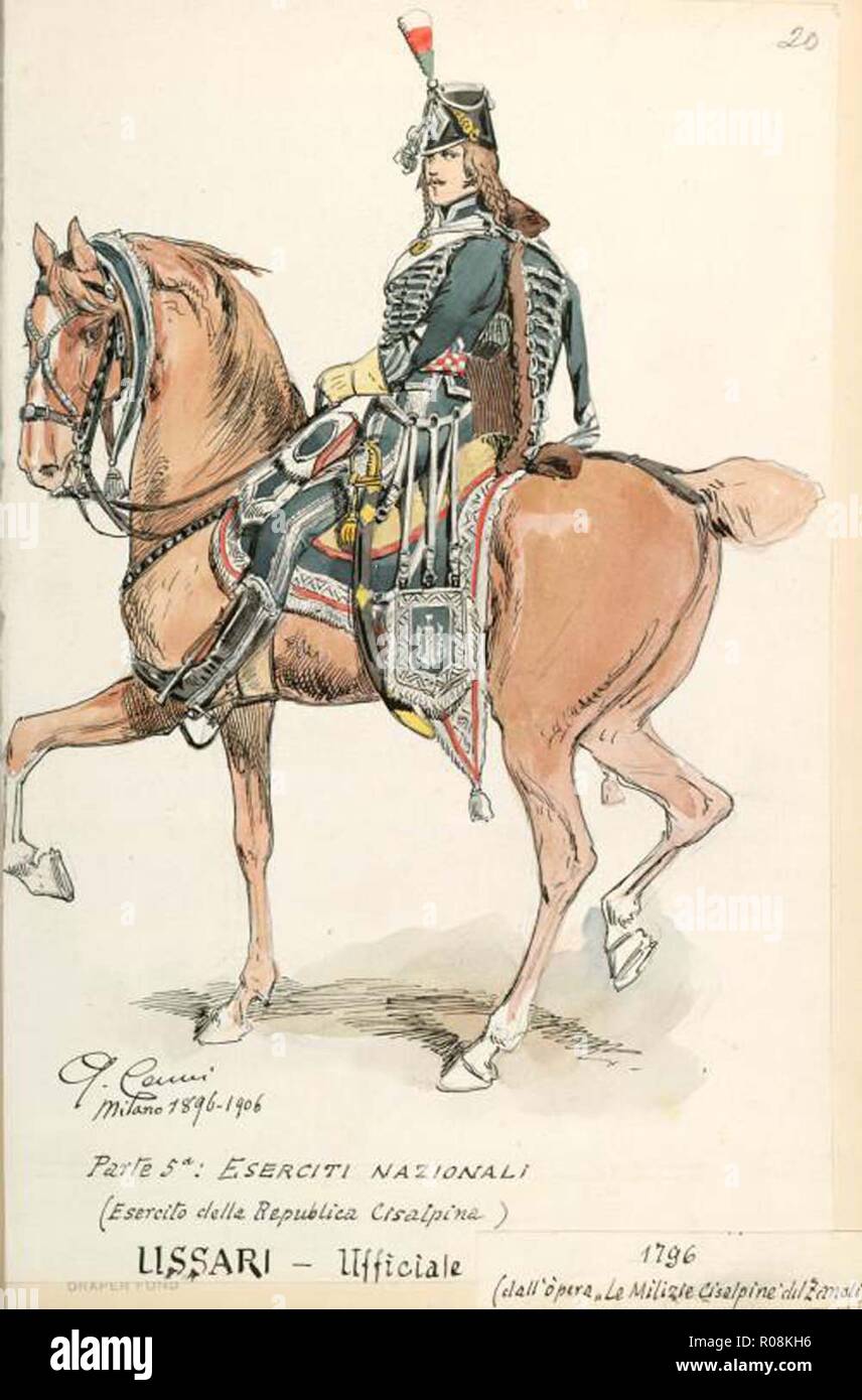 vintage italian army illustration Stock Photo - Alamy