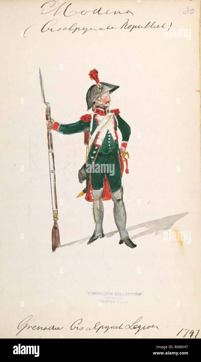 vintage italian army illustration Stock Photo - Alamy