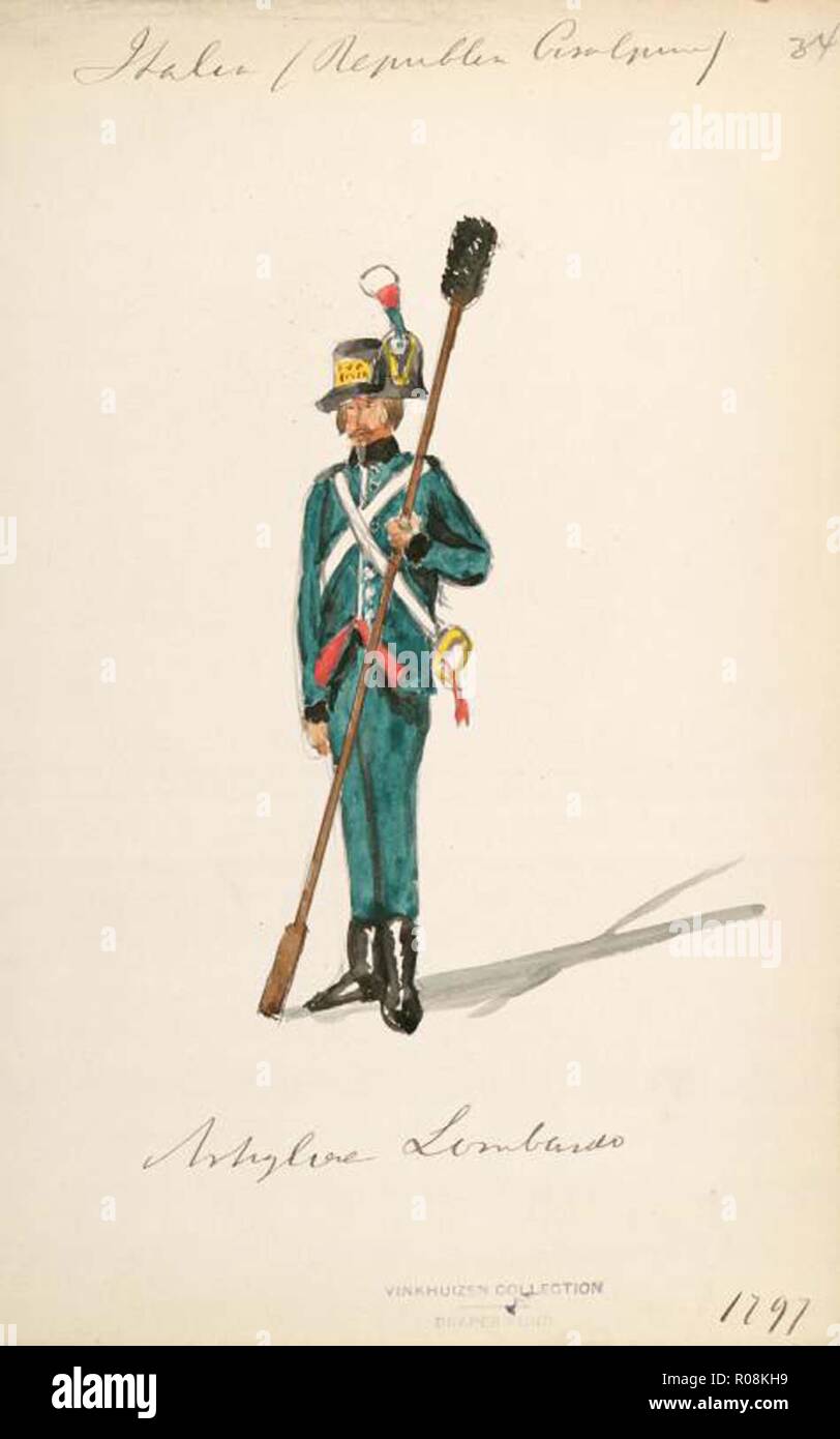 vintage italian army illustration Stock Photo - Alamy