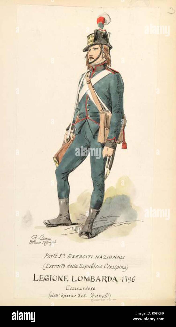 vintage italian army illustration Stock Photo - Alamy