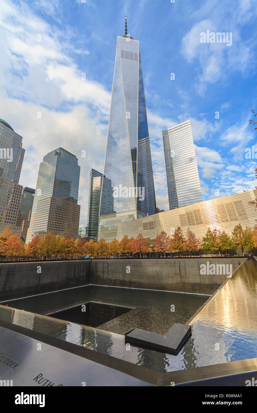 New York, NY, USA - November 03, 2016: One World Trade Center on a ...